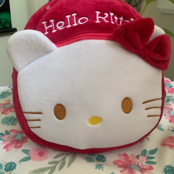 Hello Kitty | Other | Hello Kitty Pink And White Plush Backpack | Poshmark